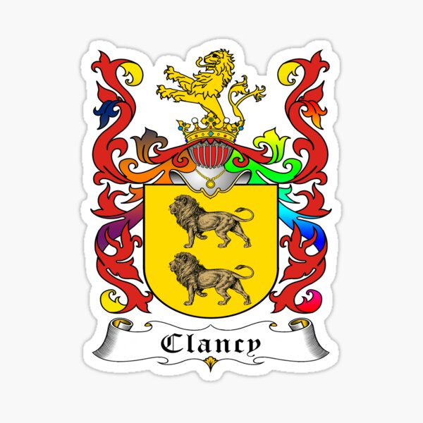 "CLANCY FAMILY CREST" Sticker for Sale by CathalDevlin | Redbubble