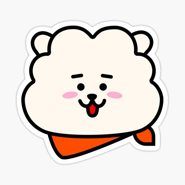 " BTS JIN - Cute Cartoon Creature (BTS MEME)" Sticker for Sale by ...