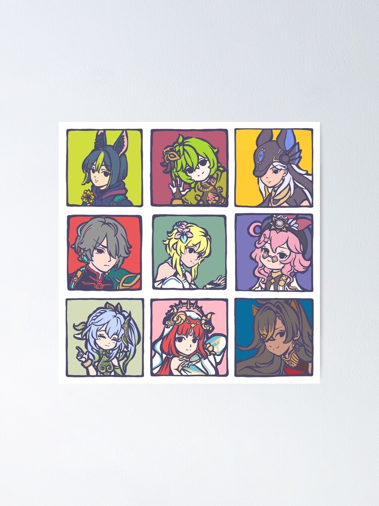 "Genshin Impact Sticker Pack mit Tighnari, Nilou, Cyno, Al Haitham ...