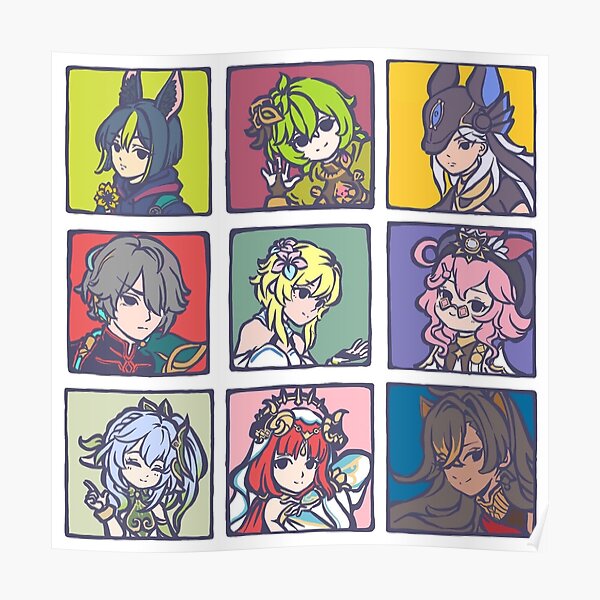 "Genshin Impact Sticker Pack mit Tighnari, Nilou, Cyno, Al Haitham ...