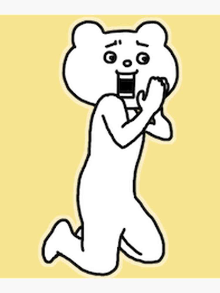 "Beta.kuma Begging Meme Emoji" Poster for Sale by fatherfarm | Redbubble