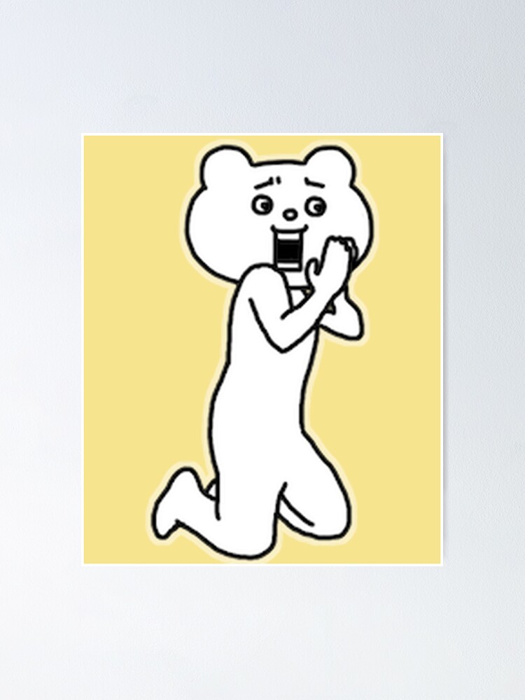 "Beta.kuma Begging Meme Emoji" Poster for Sale by fatherfarm | Redbubble