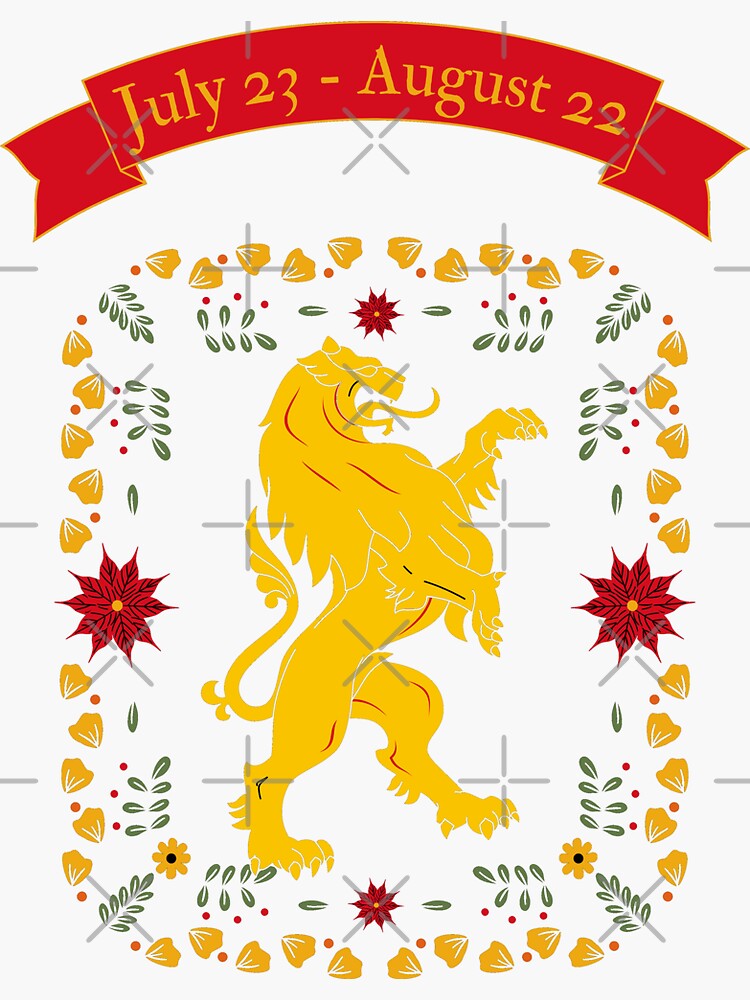 "Leo Birth Crest" Sticker for Sale by CursedLeo | Redbubble