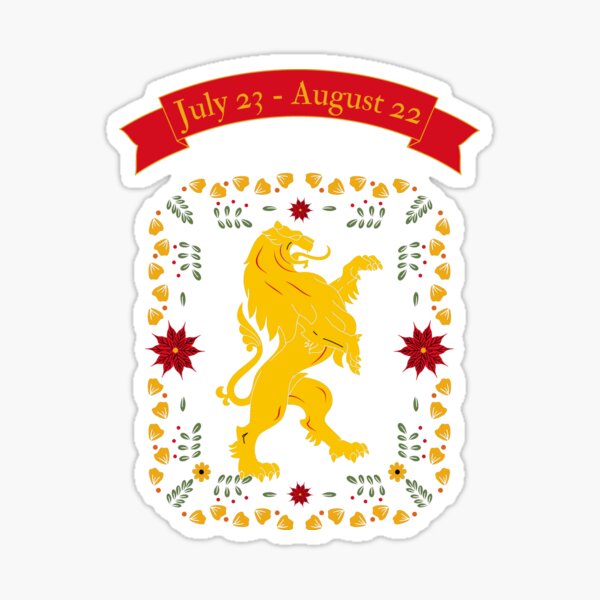 "Leo Birth Crest" Sticker for Sale by CursedLeo | Redbubble