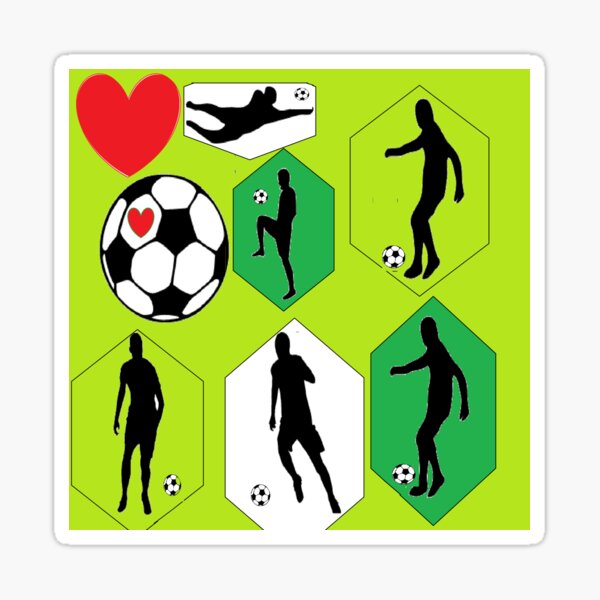 "i love you football and my team" Sticker for Sale by ARTCOOLL | Redbubble
