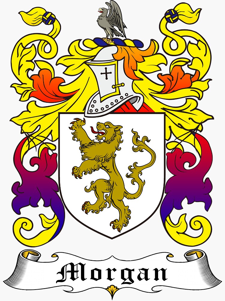 "MORGAN FAMILY CREST" Sticker for Sale by CathalDevlin | Redbubble