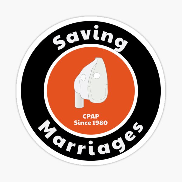 "CPAP Saving Marriages" Sticker for Sale by SDWC | Redbubble