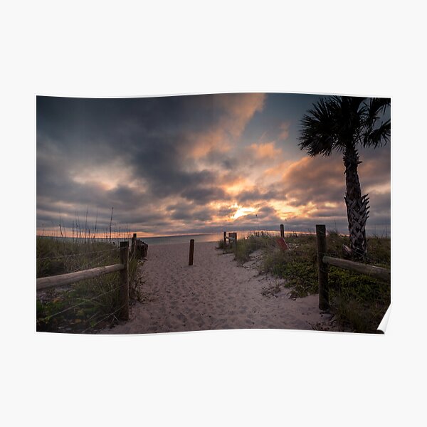 "Sunset Beach Path" Poster for Sale by peaceriverphoto | Redbubble