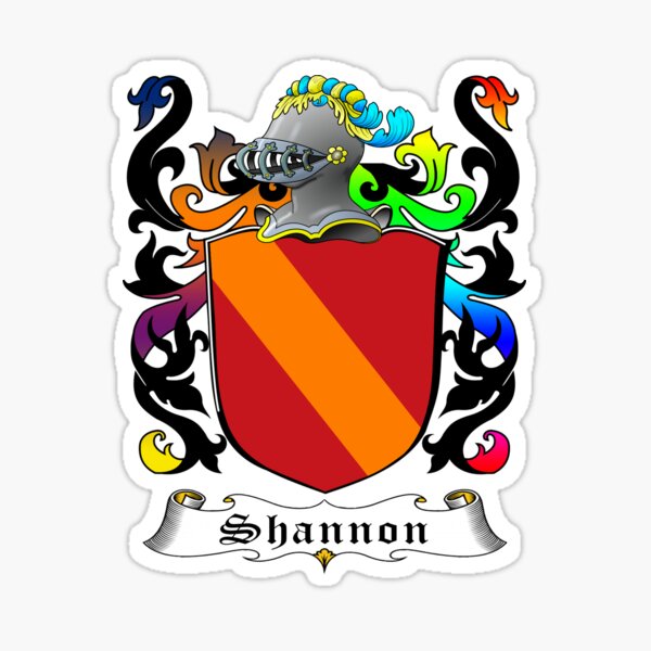 "SHANNON FAMILY CREST" Sticker for Sale by CathalDevlin | Redbubble