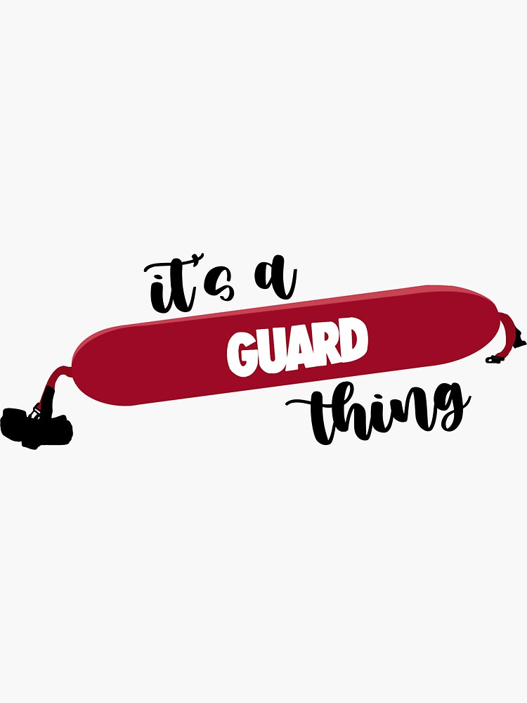 "it's a lifeguard thing" Sticker for Sale by lunabeluga | Redbubble