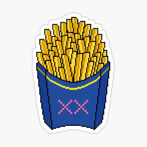 "PiXXel Fries Sticker" Sticker for Sale by IntothepiXXel | Redbubble