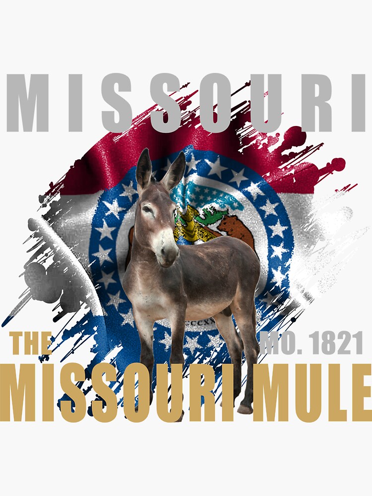 "Missouri the missouri mule" Sticker for Sale by kicker3656 | Redbubble