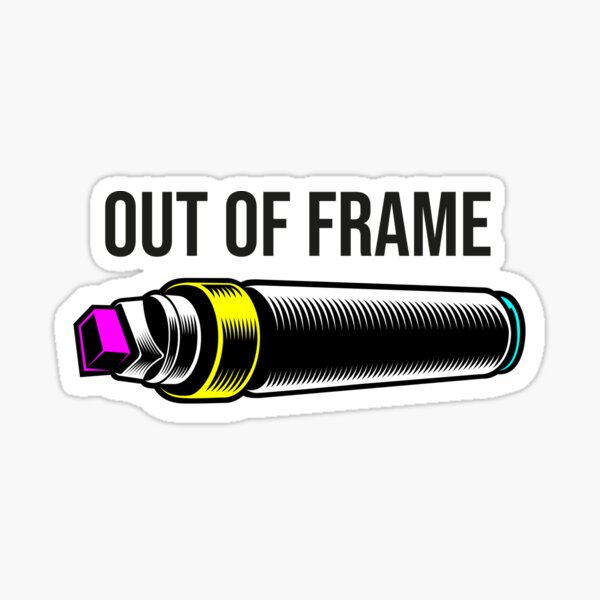 "Out of frame" Sticker by Cleo089 | Redbubble