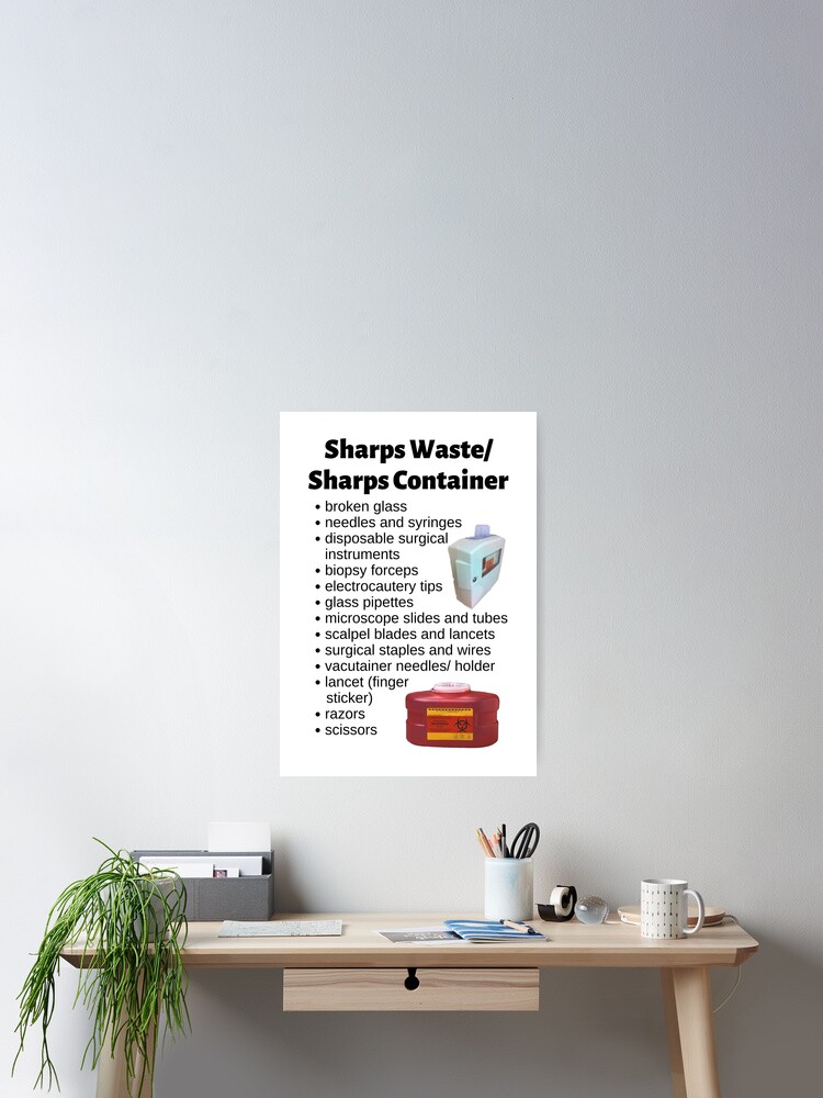 "Sharps Waste / Sharps Container List Infographic" Poster for Sale by ...