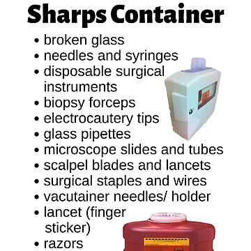 "Sharps Waste / Sharps Container List Infographic" Poster for Sale by ...