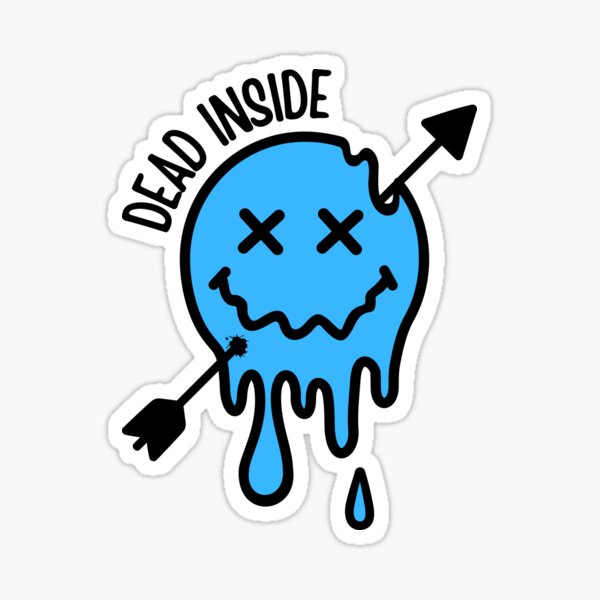 "Dead Inside" Sticker for Sale by MuchY1 | Redbubble