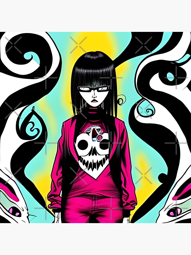 "Pastel emo girl with glasses pop art" Sticker for Sale by Dalive ...