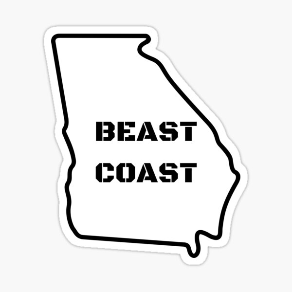 "BEAST Coast" Sticker for Sale by AteeL | Redbubble