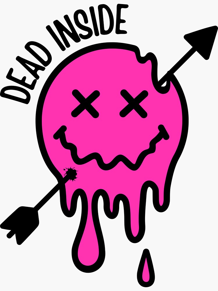 "Dead Inside" Sticker for Sale by MuchY1 | Redbubble