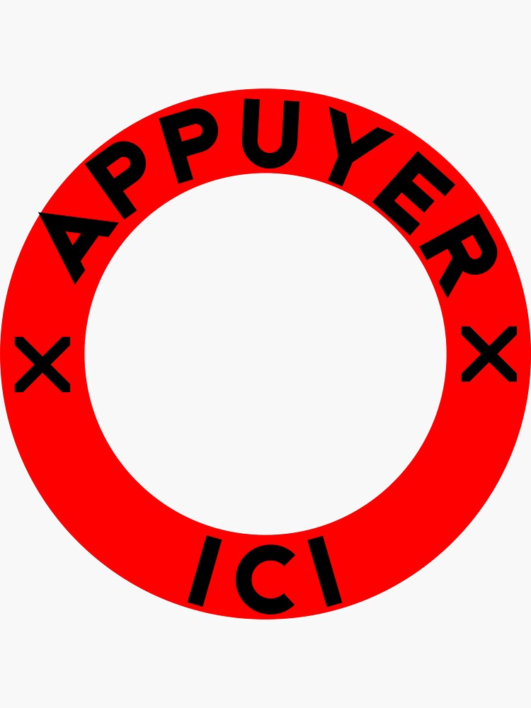 " Stickers Press here" Sticker for Sale by NolimitsFr | Redbubble