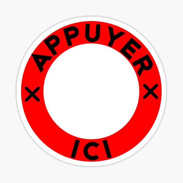 " Stickers Press here" Sticker for Sale by NolimitsFr | Redbubble