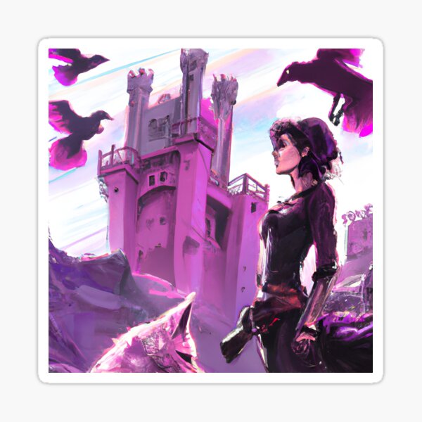 "Cyberwolf and Raven Queen" Sticker for Sale by DreamOfTheFeral | Redbubble