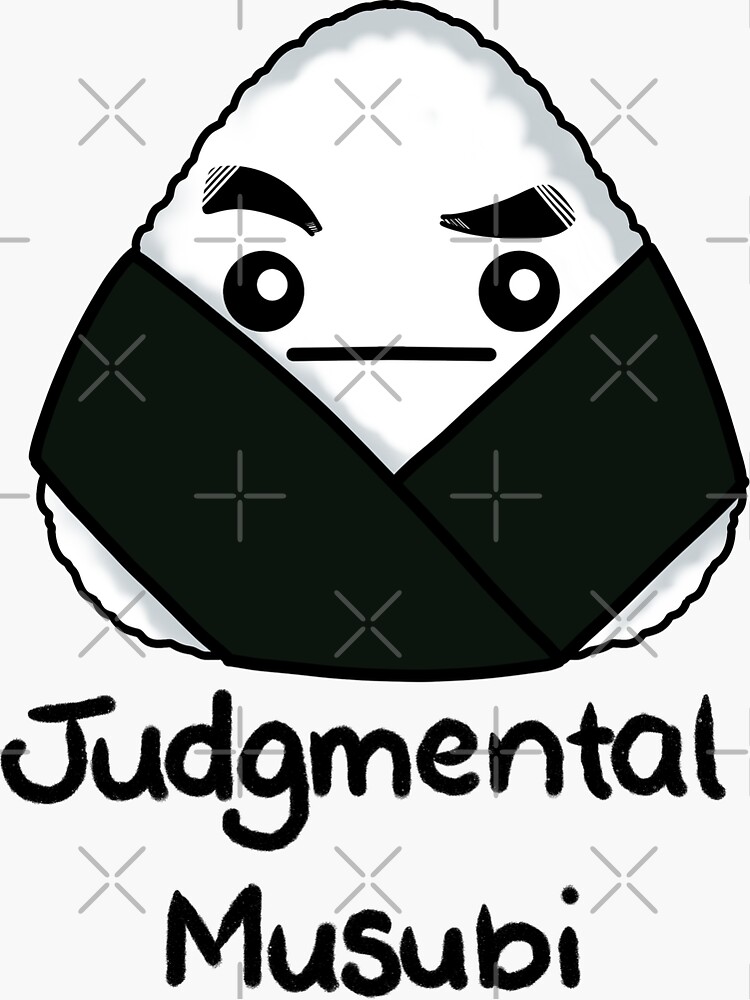 "Judgmental Musubi" Sticker for Sale by IchigoArtStyle | Redbubble