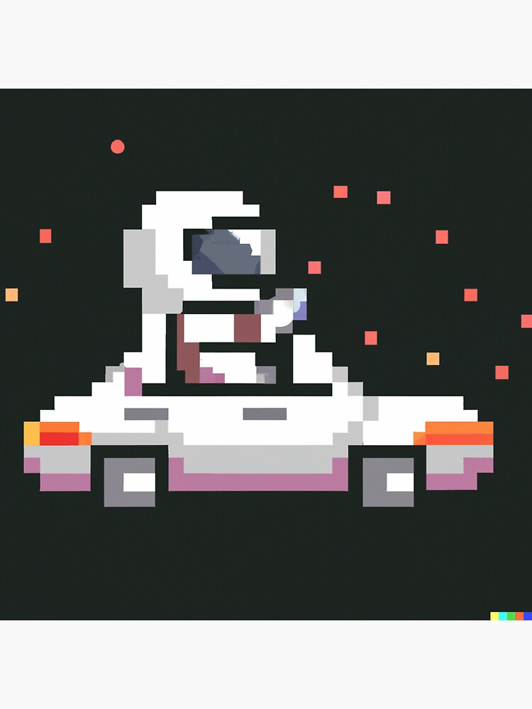 "Pixel Astro driver" Sticker for Sale by 8bitTakeover | Redbubble