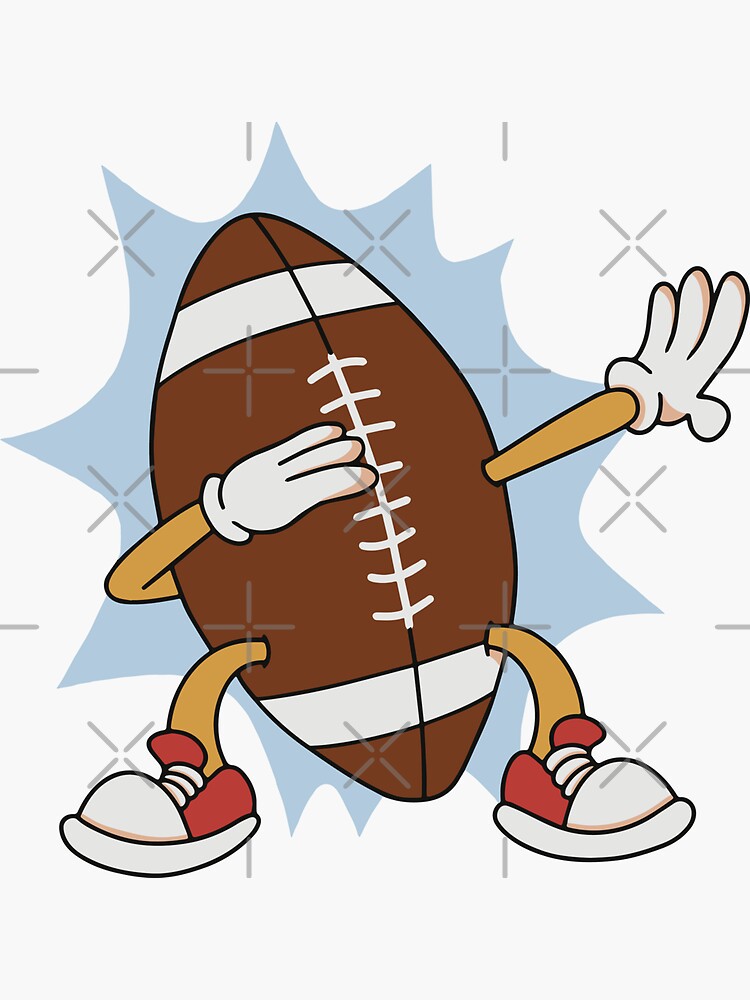"Football dabbing cartoon" Sticker for Sale by Palteeshop | Redbubble