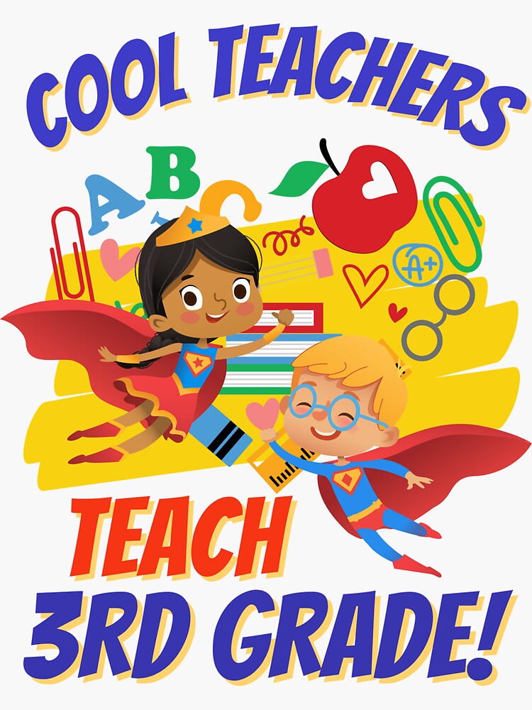 "3rd Grade Teacher Gift" Sticker for Sale by superteachers | Redbubble