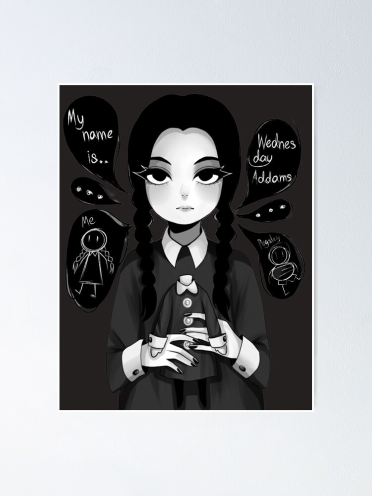"Wednesday Addams" Poster for Sale by NINUCI | Redbubble