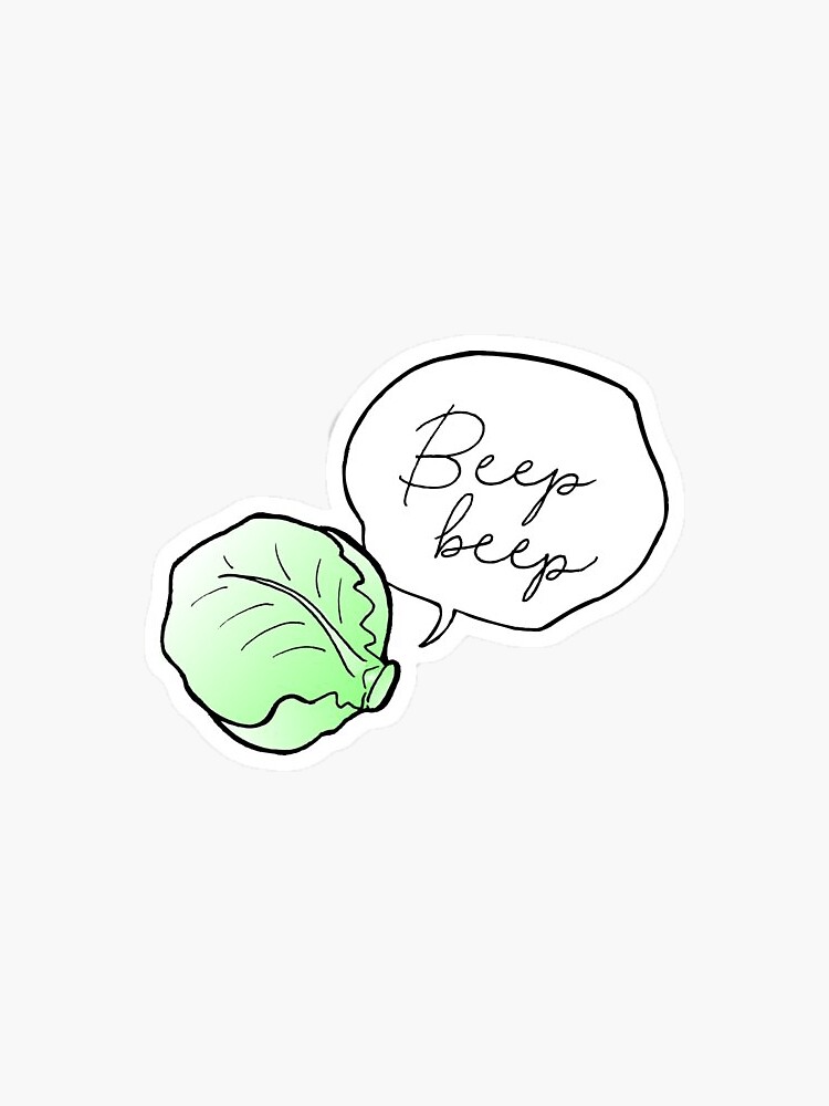 "Beep Beep Lettuce Sticker" Sticker for Sale by Mitchknipple | Redbubble