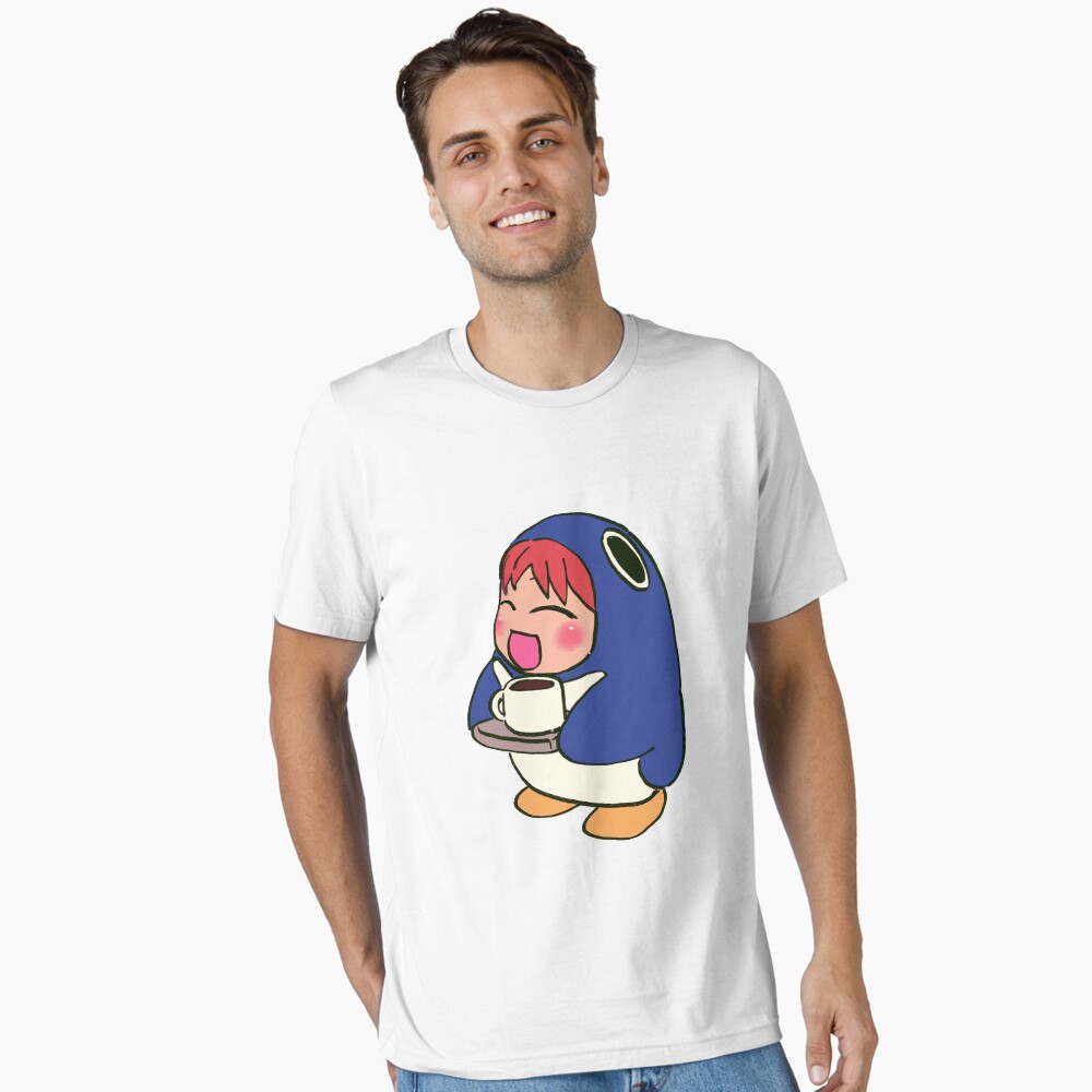 "I draw cafe penguin mascot chiyo chan serving coffee with a tray ...