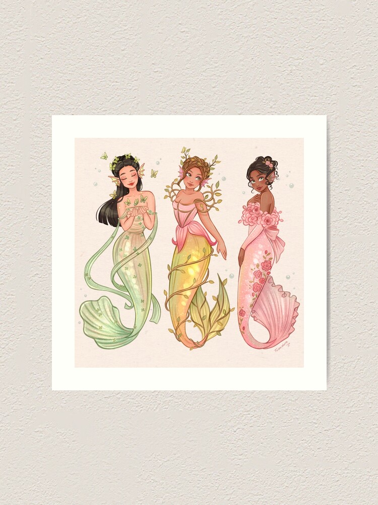 "Nature mermaids" Art Print for Sale by artbykika | Redbubble