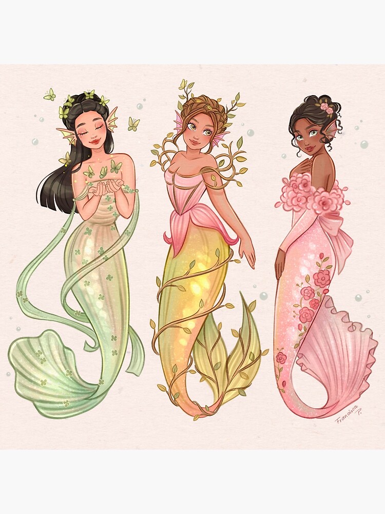 "Nature mermaids" Art Print for Sale by artbykika | Redbubble