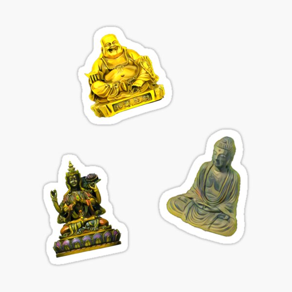 "Buddhism Statues " Sticker for Sale by VsTheInternet | Redbubble