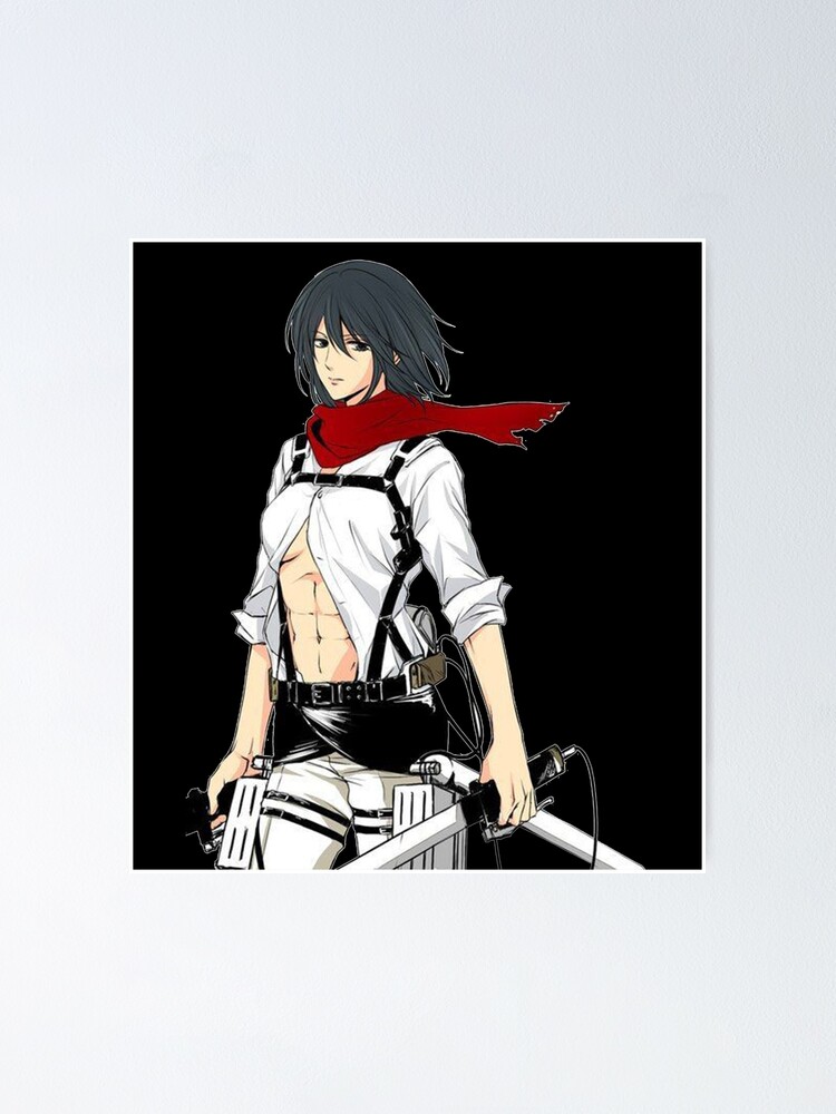 "Shingeki No Kyojin - Mikasa" Poster for Sale by HD90 | Redbubble