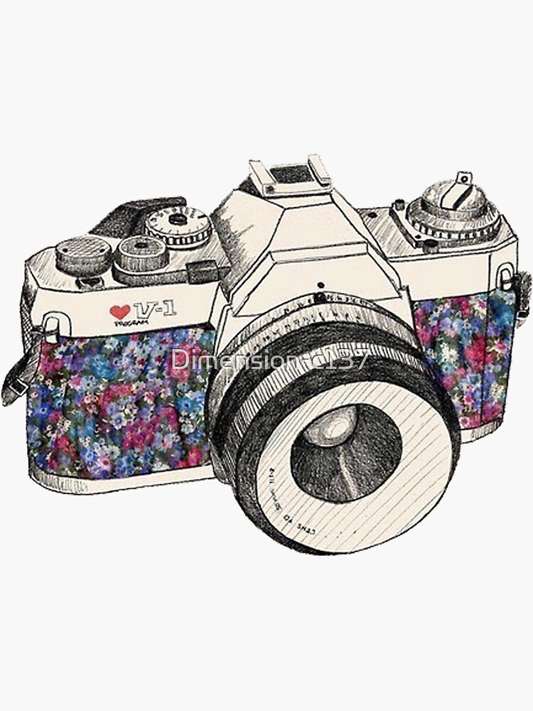"Camera Art" Sticker for Sale by Dimension-c137 | Redbubble