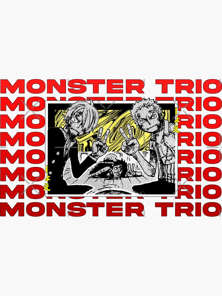 "Monster Trio One Piece" Sticker for Sale by EffingArt | Redbubble