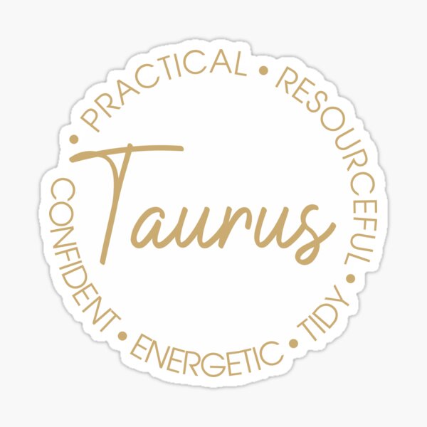 "Taurus characteristics." Sticker for Sale by Pligo | Redbubble