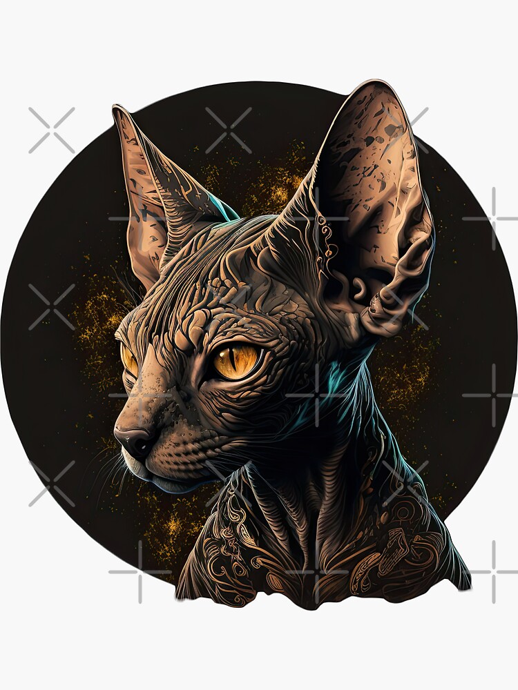 "Sphynx Cat" Sticker for Sale by TortoPlus | Redbubble