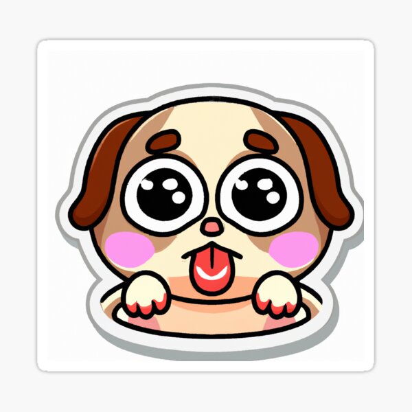 "Cute Pup ?" Sticker for Sale by Sprite600 | Redbubble