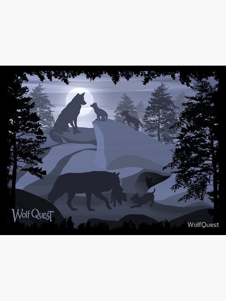 "Moonlight Den - WolfQuest Dream" Sticker for Sale by WolfQuest | Redbubble