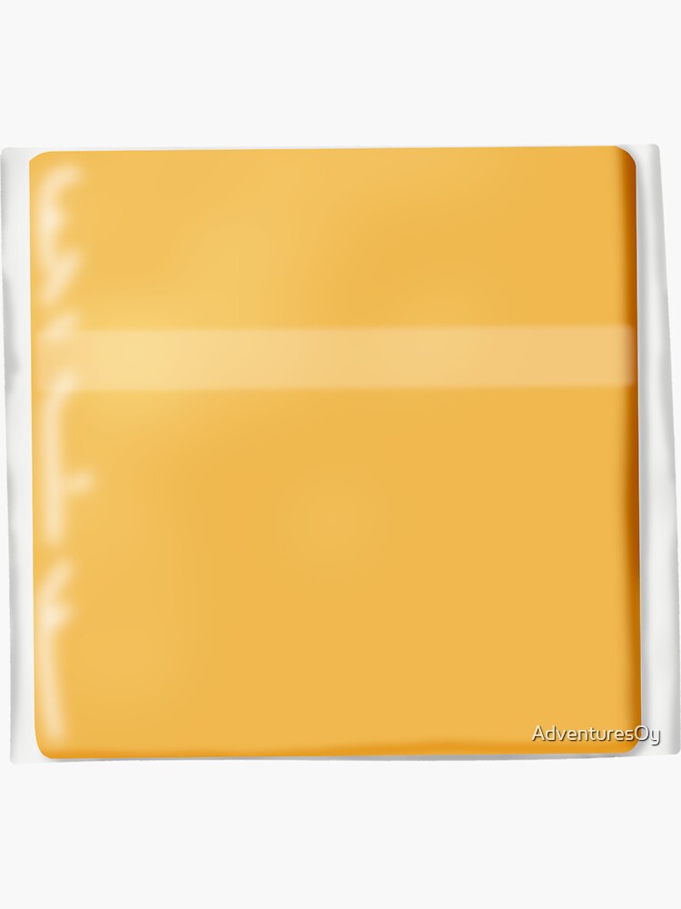 "A slice of American Cheese" Sticker for Sale by AdventuresOy | Redbubble