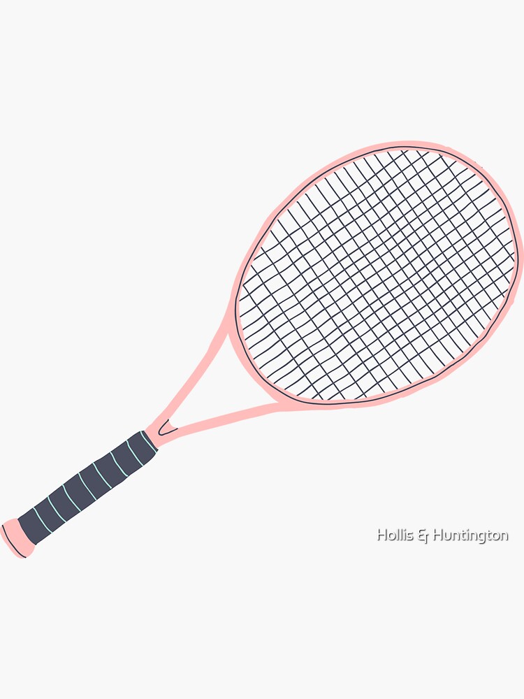 "Pink Tennis Racket" Sticker for Sale by abigailclairej | Redbubble