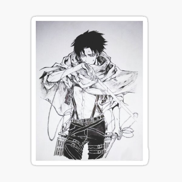 "Shingeki No Kyojin - Levi" Sticker for Sale by HD90 | Redbubble
