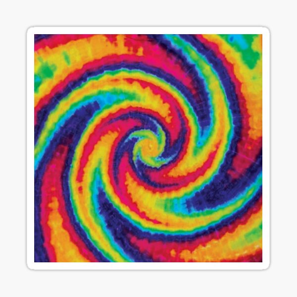 "Wig Wag Spiral Rainbow Tie Dye" Sticker for Sale by TrippyTieDyes ...