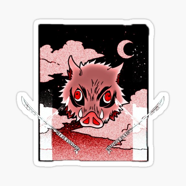 "Inosuke demon slayer " Sticker for Sale by drunivers | Redbubble