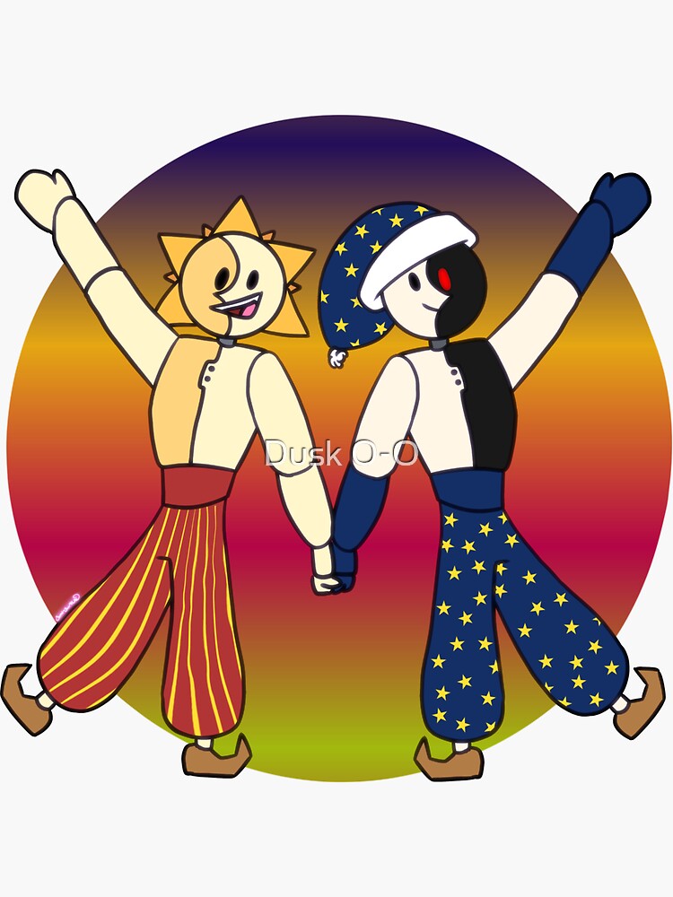 "Sundrop and Moondrop" Sticker for Sale by FanArt-OC-Odd | Redbubble