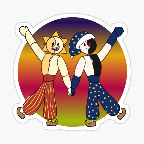 "Sundrop and Moondrop" Sticker for Sale by FanArt-OC-Odd | Redbubble